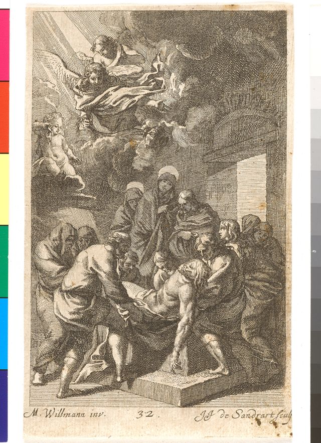 Die Grablegung ("Grüssauer Passionsbuch", 32) | Staatsgalerie