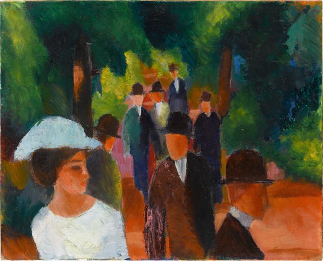 Fuhrwerk unter Bäumen | Staatsgalerie