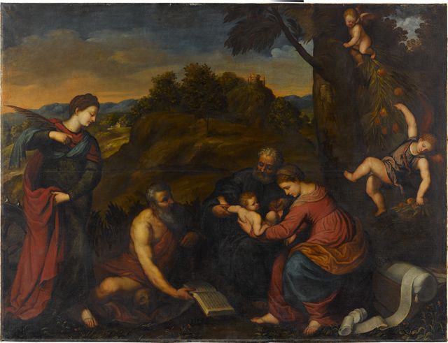 Heilige Familie mit den Heiligen Katharina und Hieronymus | Staatsgalerie