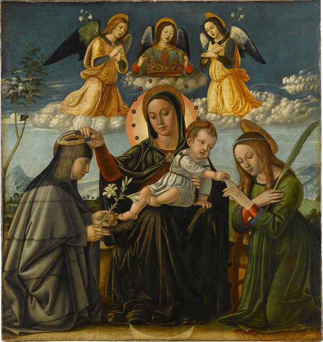 Madonna mit der heiligen Katharina von Alexandria und der heiligen Katharina von Siena ...