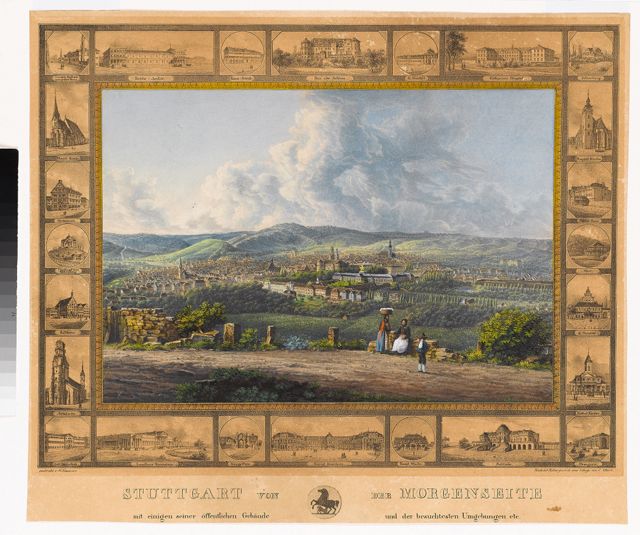 Stuttgart von der Morgenseite | Staatsgalerie