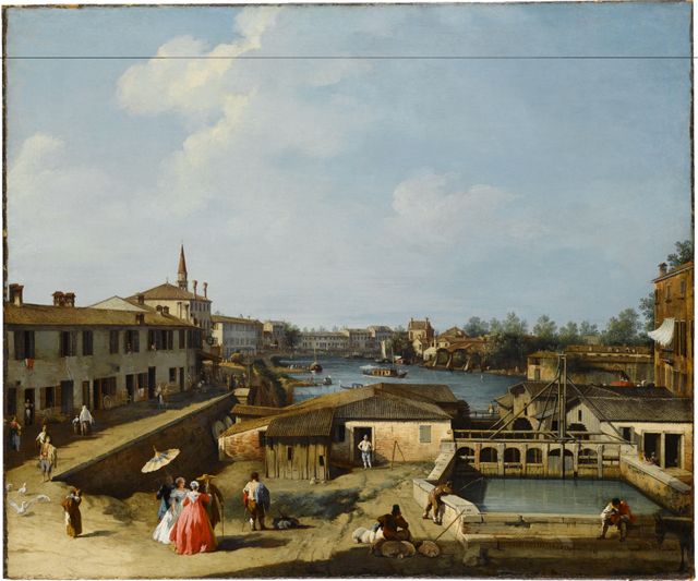 Ansicht der Schleusen von Dolo an der Brenta | Staatsgalerie